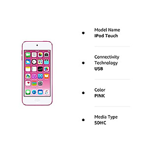 Apple iPod Touch 32GB Pink (6th Generation) MKHQ2LL/A (Renewed)