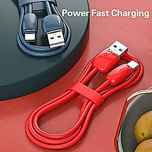 BGNTBUK 2 Cable 2m 2PCS 1m 3A Silicone Data Cable Mobile Phone Color Fast Charging Line Liquid Soft Plastic Flash Charging Cable Charger 10 Ft