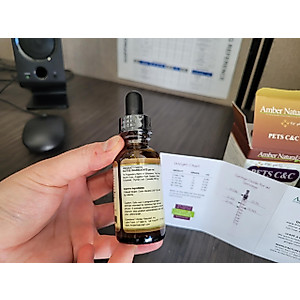 Amber NaturalZ Pet C&C Herbal Supplement for Dogs, Cats, Birds, Guinea Pigs, and Rabbits | Pet Herbal Supplement for Healthy Sinus | 1 Fluid Ounce Glass Bottle |Manufactured in The USA