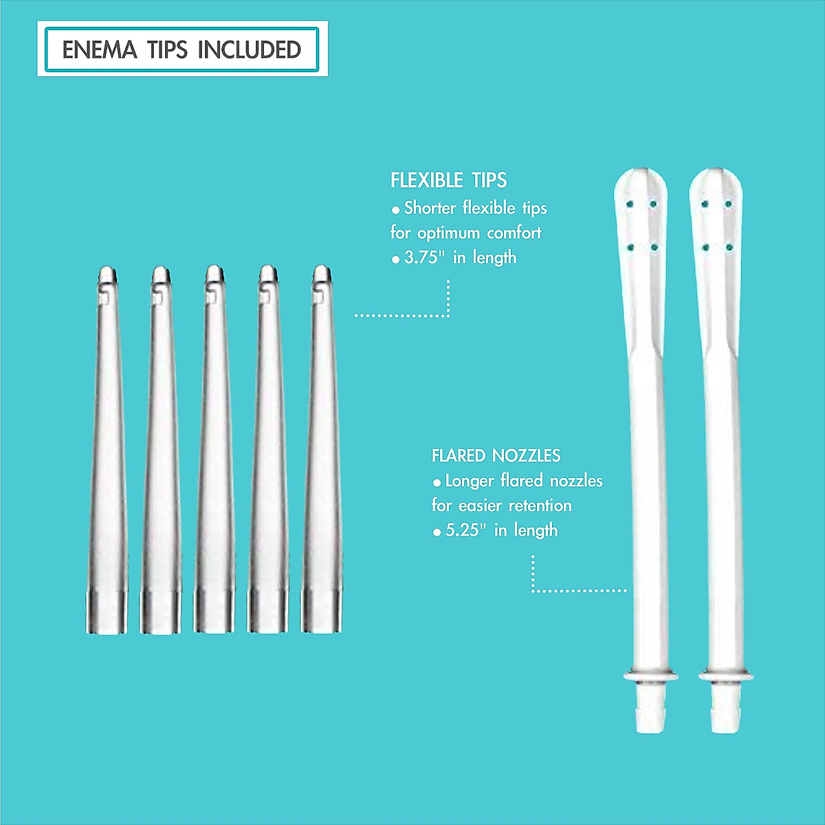 PE Premium Enema Clear Silicone Enema Bag Kit - 2 Quart, Reusable for Coffee & Water Colon Cleanse - 6.75 Foot Long Hose, 7 Tips Included. Enemas for Colon Cleanse Men and Women. Detox Cleanse.