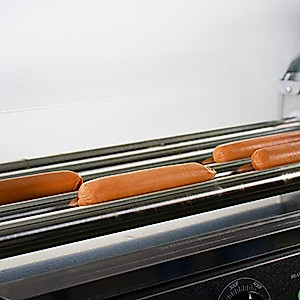 VIVO Electric 12 Hot Dog and 5 Roller Grill Warmer, Cooker Machine with Cover, HOTDG-V205