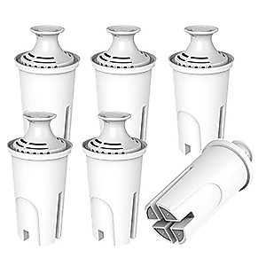 6-Pack Water Filters Replacements for Britta, APPLIANCEMATES Water Filter Replacement for Brita Pitcher and Dispensers Standard, XL, OB03