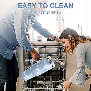 40 oz Tumbler With Handle and Lid Straw Stainless Steel Insulated Vacuum Cup Reusable Water Bottle Travel Mug Iced Coffee Cup Travel Mug for Hot and Cold Beverages 40 oz Tumbler with Handle