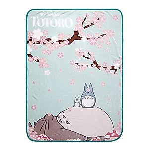 Studio Ghibli My Neighbor Totoro Cherry Blossom Throw Blanket