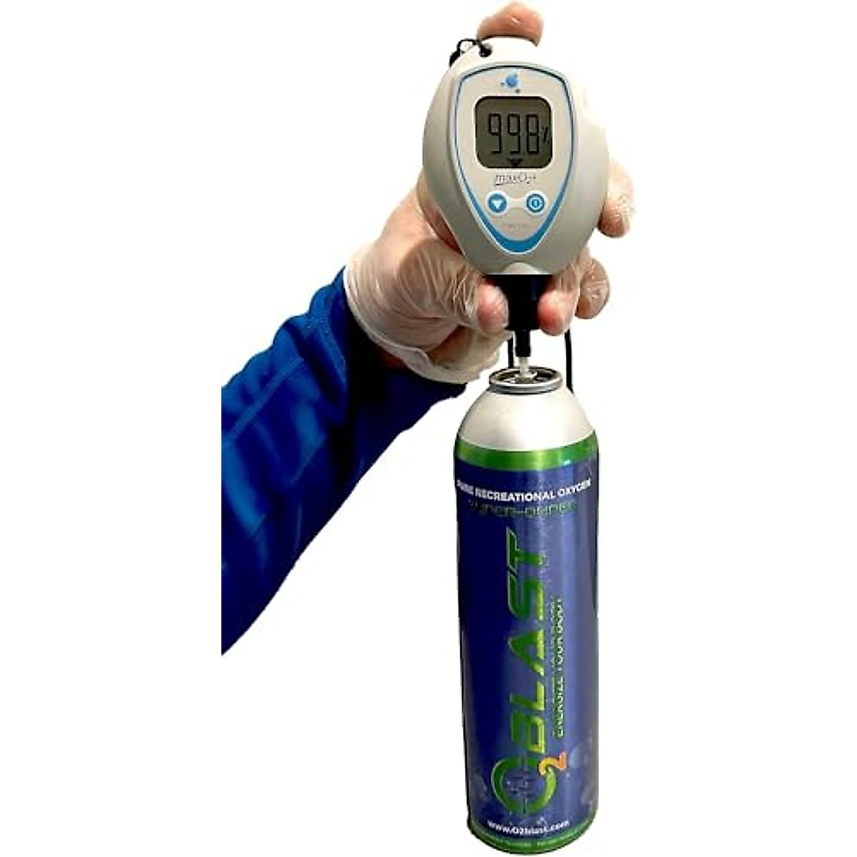 O2 Blast, Pure Oxygen Supplement, 10L Portable Can with Custom Breathing Mask for Respiratory Support, Elevate Oxygen Levels, Speed Recovery Time, Perfect for High Altitude & Sports Recovery (12-Pack)