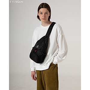 WATERFLY Packable Small Crossbody Sling Backpack Shoulder Chest Bag Daypack for Hiking Traveling