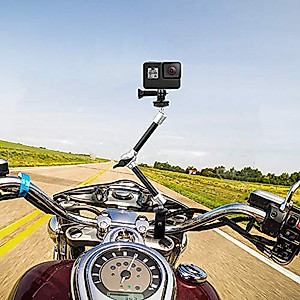 TOAZOE 11'' Articulating Friction Magic Arm Super Clamp Mount with Phone Holder GoPro Adapter, Adjustable Camera Mount Kit for DSLR Camera, LCD Monitor, Camcorder, Video Vlog Rig, Smartphone, GoPro