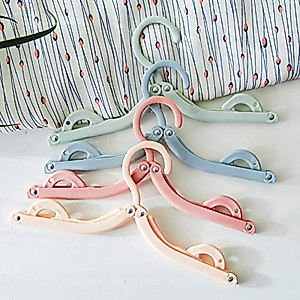 Foldable Plastic Hanger for Travel, Wardrobe Closet Underwear Socks Drying Rack Organizer