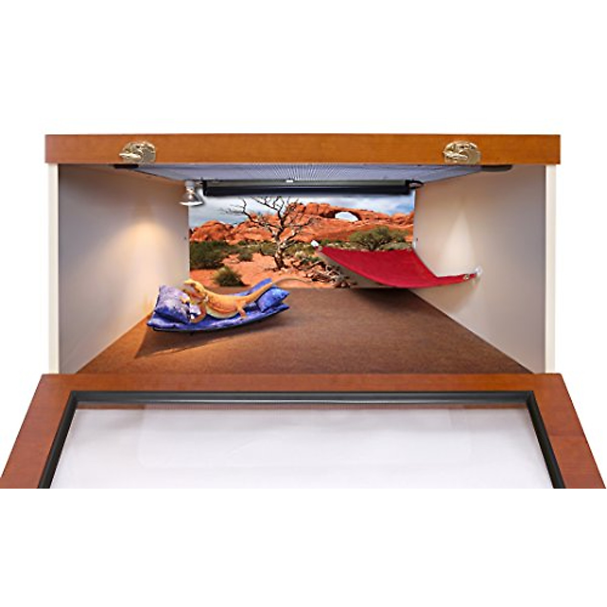 CAROLINA CUSTOM CAGES Reptile Habitat Background, Arch with Tree, 15.75" x 36"