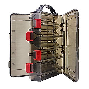 OriGlam Fishing Lure Storage Box, Fishing Tackle Storage Trays Double Sided 10 Compartments Waterproof Storage Boxes for Vest, Fly Fishing