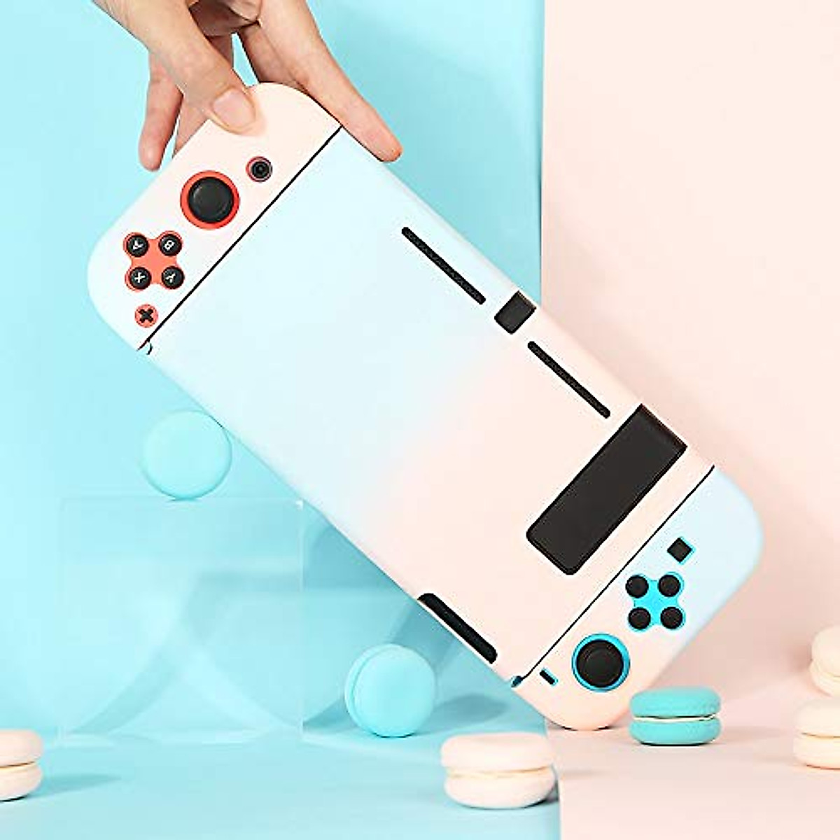 Protective Case Joy Con Controller Shell Hard Housing Full Cover Shell For Nintend Switch Game Console Colorful Shell Blue