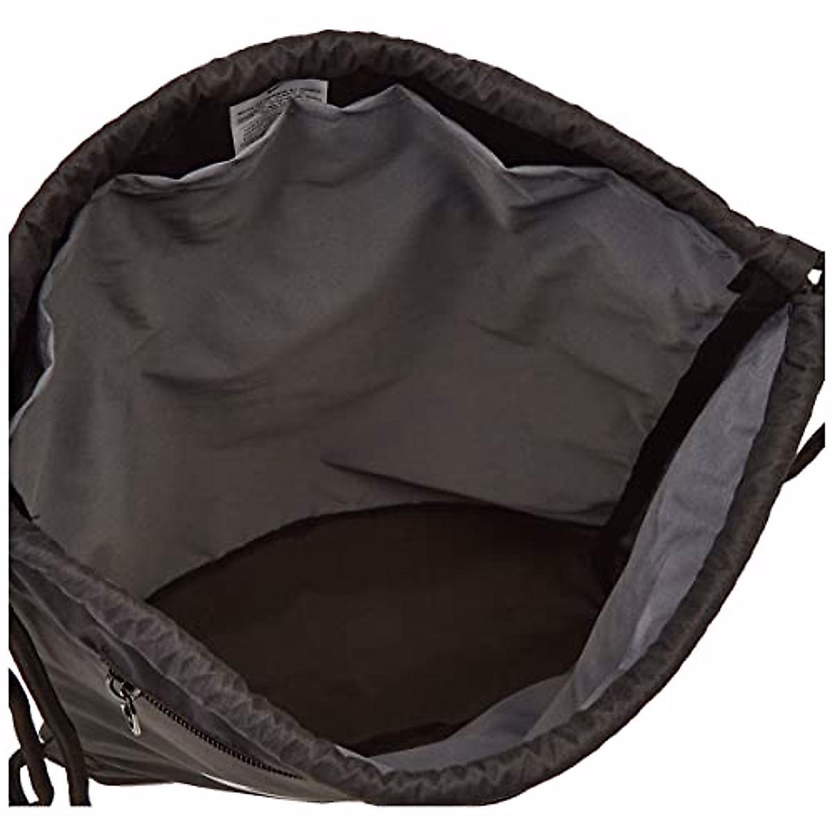 Nike Brasilia Training Gymsack, Drawstring Backpack with Zipper Pocket and Reinforced Bottom, Black/Black/White