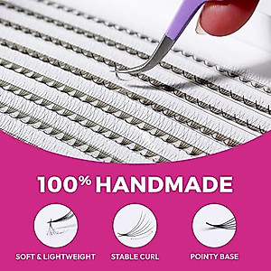 Eyesy Lash 1200 Easy Promade Fans - 5D 0.07 Curl C Mixed Lengths 8-16mm - Ultra Speed 40 Lines Eyelash Trays Volume Premade Lash Fans Handmade Pre Made Eyelash Extensions Fluffy Soft Pointy Base