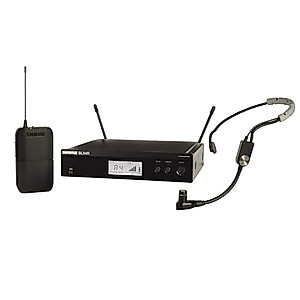 Shure BLX14R/SM35 Wireless Microphone System - 14-Hour Battery Life, 300 ft Range, UHF | SM35 Headset Mic, Single Channel Rack Mount Receiver | H9 Band (BLX14R/SM35-H9)