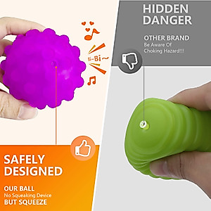 ROHSCE Sensory Balls for Kids 6pcs Textured Multi Ball Set for Toddlers Multicolor and Bright Handing Catching Balls BPA-Free Soft Stress Relief Toys