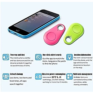 1 Pieces Smart Trackable Key Finders! Pet Locator Keychains GPS Tracking Devices! Bluetooth Smartphone Keychain Alarms! Anti-Lost Tag Alarms for Kids Pets Cats Dogs Backpacks! (Blue)