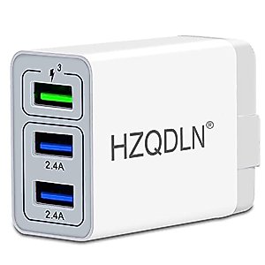 Fast Wall Charger QC 3.0 USB Quick Charge 3 Ports Tablet iPad Phone Charger Adapter Travel Plug Compatible iPhone X/Xs/XS Max/XR/8/8+/7P/7/6/5 Samsung S8/S7/S6/Edge/LG HTC