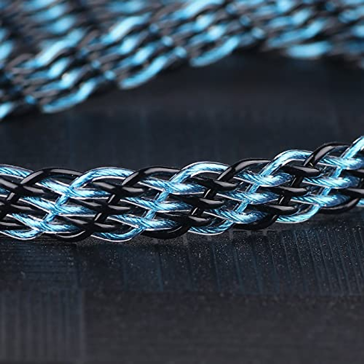 Linsoul Tripowin Danube IEM Cable 8 Core Silver-Plated OCC Braided Earphone Cable with PVC Outer Layer, 28 AWG Litz Structure for TINHIFI T2 MMCX (4.4mm Plug, Danube, MMCX)