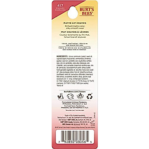 Burt's Bees 100% Natural Origin Moisturizing Matte Lip Crayon, Niagara Overlook - 1 Crayon