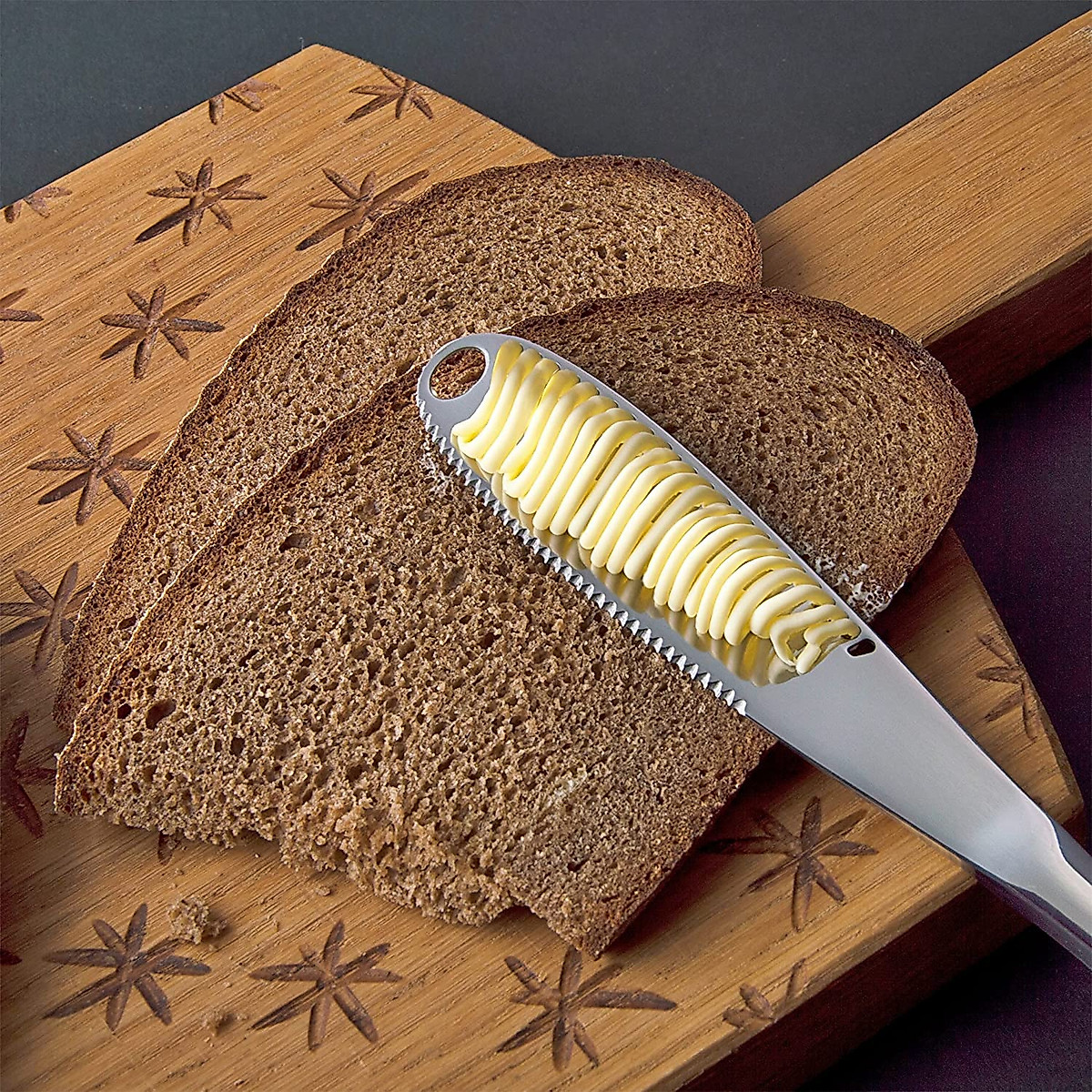 Butter Slicers Easy Spread Butter Knife Spreader Knives with Holes Butter Knives & Picks for Cold Butter Stainless-Steel Butterknife Flatware Table Dinner Knifes for Dessert Steak