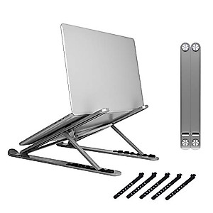 Zylpha Portable Laptop Stand for 10 inch to 17.3 inch Laptops, Universal Adjustable Laptop Stand, Foldable & Compact Laptop Stand for Traveling with Non-Slip Technology (Grey)