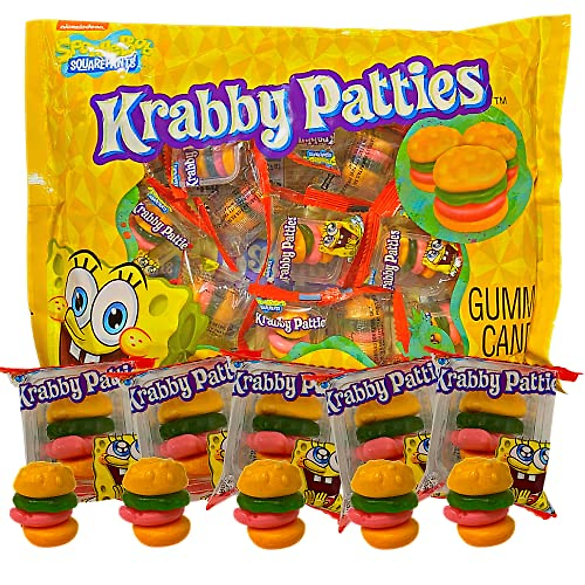 Frankford SpongeBob SquarePants Krabby Patties Gummy Candy, 5.7 oz Bag
