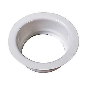Westbrass D2089-50 3-Bolt mount Waste Disposal Flange & Stopper, Powder Coat White,1-Pack