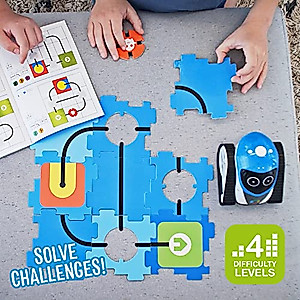 Thames & Kosmos Huey: The Line-Tracking, Color-Sensing Robot | Screen-Free Coding & Robotics Kit for Ages 5+ | Pre-Built Robot w/Color Sensor, Puzzle-Shaped Coding Discs | No Smart Device Required