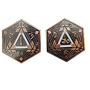 Metal Crit / Fail Copper Plated Coin RPG D&D Critical Fumble Novelty by Norse Foundry