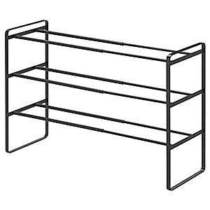 Yamazaki Frame Extendable Shoe Rack 3 Tire BK