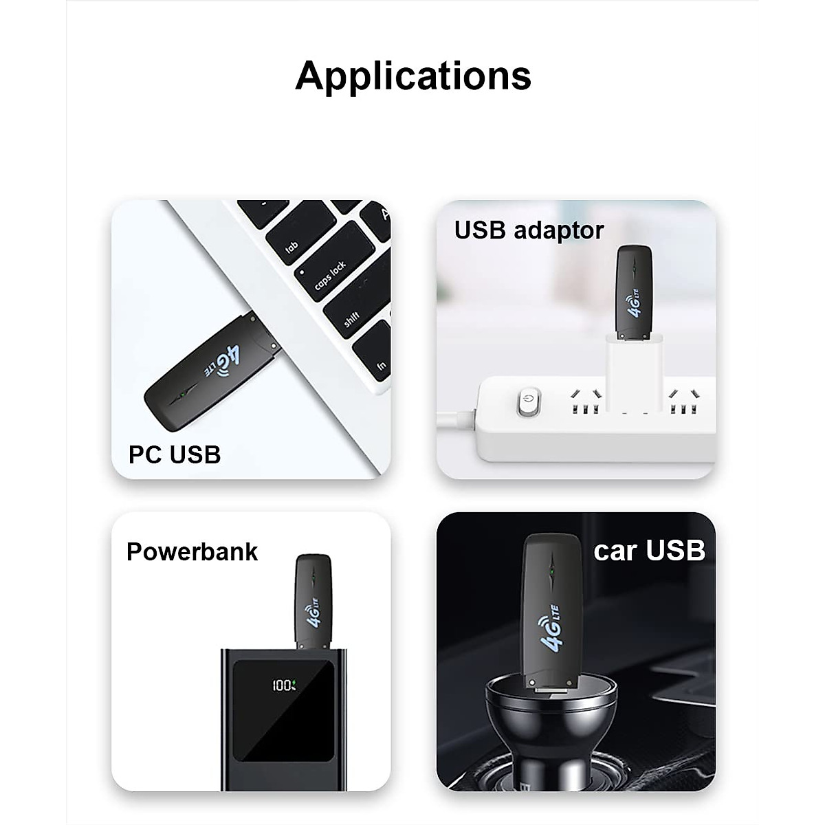 HOSAYA 4G LTE USB WiFi Modem Portable 4G Router with SIM Card Slot High Speed Portable Travel Hotspot Mini Router Unlocked 4G dongle, Black, 88mmx28mmx9mm