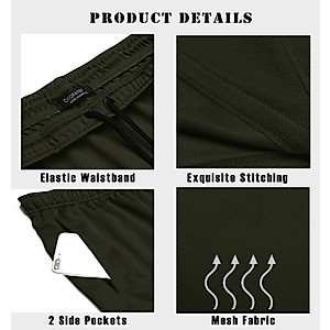 COOFANDY Men's 3 Pack Gym Bodybuilding Shorts Workout Athletic Shorts Mesh Training Bodybuilding Jogger Shorts with Pocket