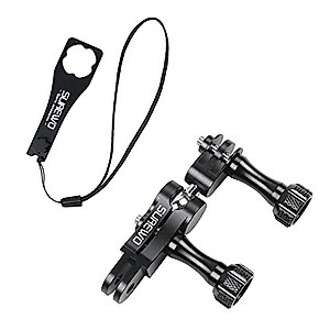 SUREWO Dual Rotating Extension Arm Mount Compatible with GoPro Hero 11 10 9 8 7 6 5 Black,DJI Osmo Action 2,AKASO,Campark and More (Black)