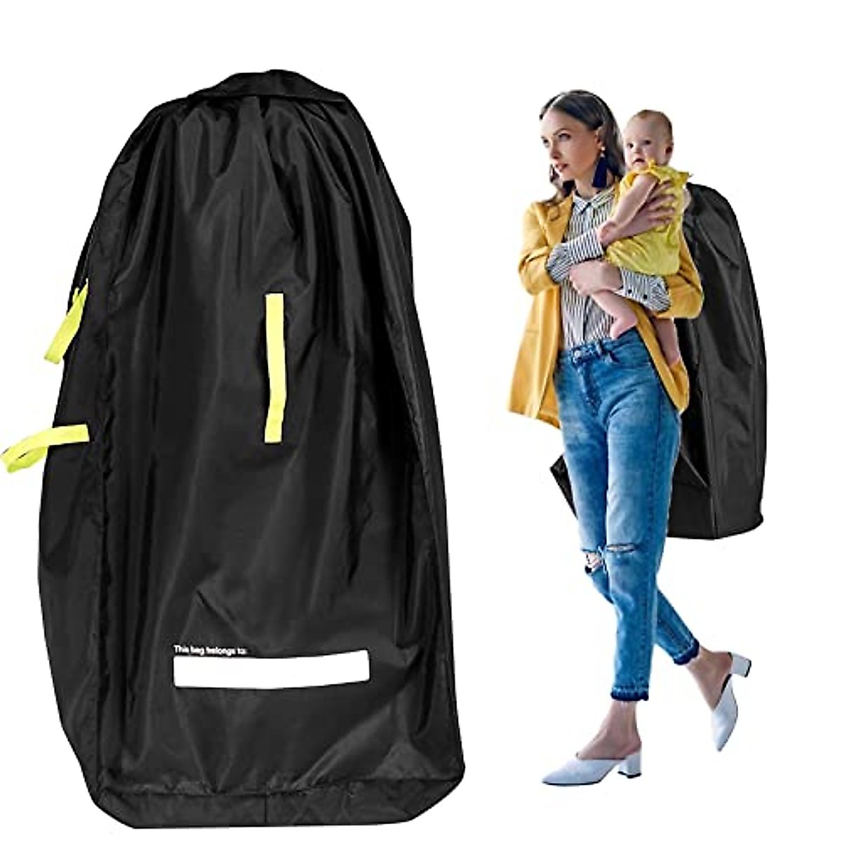 Stroller Travel Bag for Airplane Gate Check – Protective Airport Approved Baggage Gate Check Storage Sack for Traveling with Standard or Double Stroller – Easy Carrying with Padded Backpack Straps