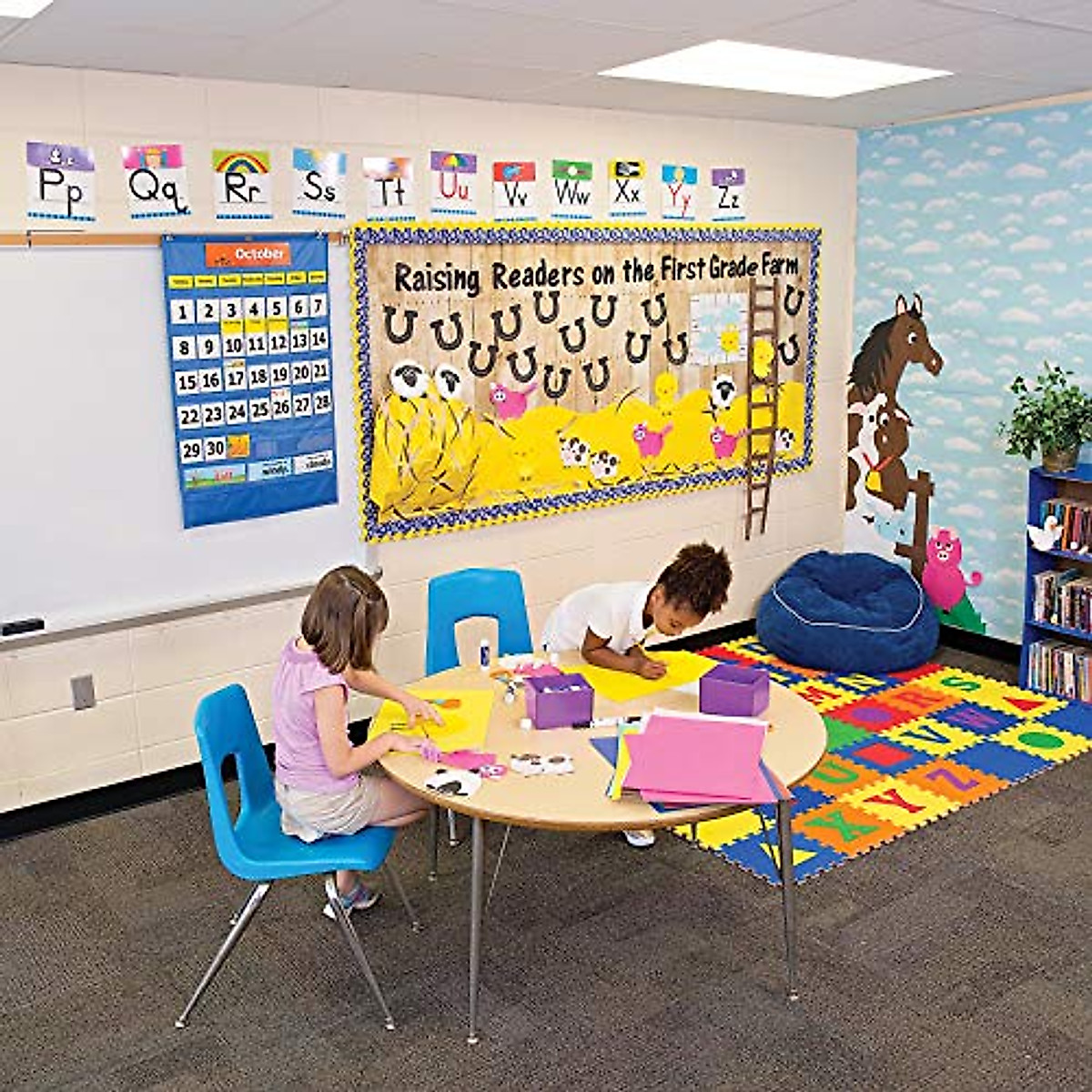 Fadeless Bulletin Board Paper, Fade-Resistant Paper for Classroom Decor, 48” x 50’, Weathered Wood, 1 Roll