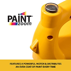 Paint Zoom Paint Sprayer | Powerful & Durable 700-watt Spray Gun Tool HVLP Sprayer for Interior & Exterior Home Painting and DIY Home Improvement Projects | 3 Spray Patterns Yellow