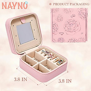 Nayno Travel Jewelry Case Graduation Gifts for Women Travel Jewelry Organizer Travel Jewelry Box Personalized Gifts Portable Trendy Stuff Birthday Gifts for Women