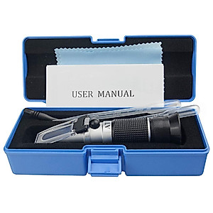 Honey Refractometer for Honey Moisture, Brix and Baume, 3-in-1 Uses, 58-90% Brix Scale Range Honey Moisture Tester, with ATC, Ideal for Honey, Maple Syrup, and Molasses, Bee Keeping Supplies