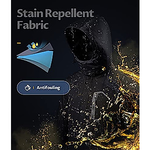 CREATMO US Men's Snowboard Jacket Mountain Waterproof Ski Snow Jacket Windproof Warm Winter Coat Snowboard Rain Jacket Black L