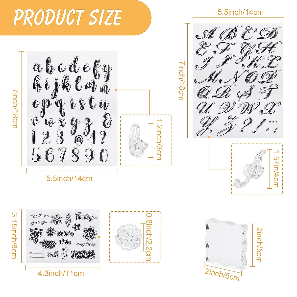 Coitak 4 PCS Alphabet Cake Stamp Tools, Alphabet Letter Fondant Stamps for Cookie Biscuit Cake Decorating, Cookie Stamp Impress