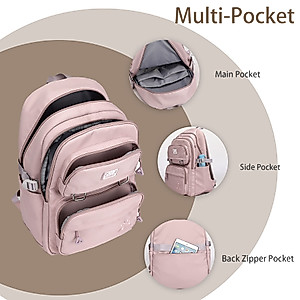 BASICPOWER School Backpack for Girls Boys, Laptop Backpack Middle High School Student Bookbag for Teens