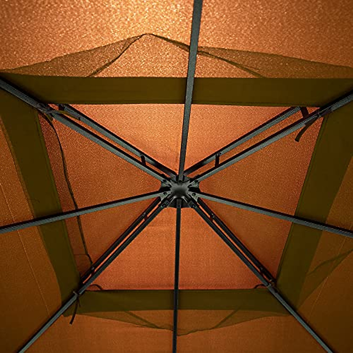Goohome Outdoor Gazebo, Double Vented Dome Top Patio Gazebo with Mosquito Netting for Backyard, Sturdy Metal Frame Waterproof Canopies, Gazebos & Pergolas, for Poolside and Deck, 9.8Ft.Wx9.8Ft.L