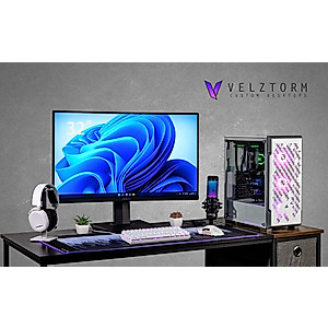 Velztorm Azcia CTO Gaming Desktop PC Liquid-Cooled (Ryzen 7-5800X 8-Core, 64GB DDR4, 1TB PCIe SSD + 2TB HDD (3.5), GeForce RTX 3080 10GB, 240mm AIO, RGB Fans, 750W PSU, WiFi, Win 10 Home)