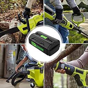 MVMOD 40V 6500mAh Replacement Battery for Ryobi, 40 Volt Battery for Ryobi 40V Power Tools OP4040 OP4026 OP4015 OP4030 OP4050 OP4060A RY40200 RY40403 RY40204 Lithium ion Battery for Ryobi