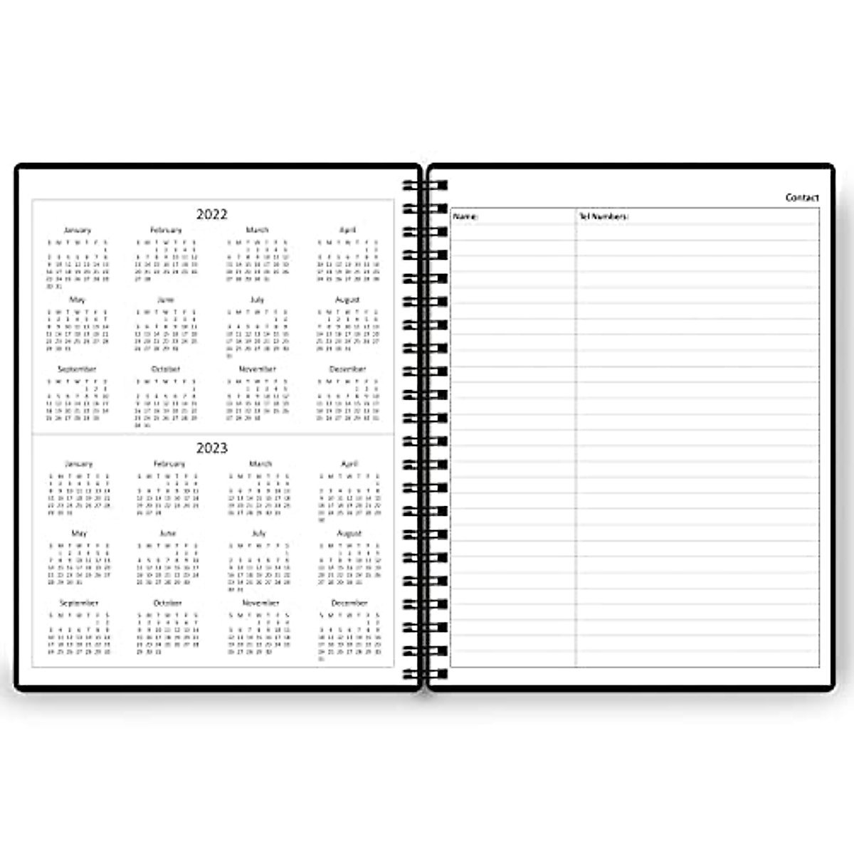 Undated Daily Planner - Undated Planner with Hourly Schedules, Action Items and Follow-up, A4 Daily Organizer Notebook to Increase Productivity, Appointment Book for Time Management, 8.5 × 11 Inch