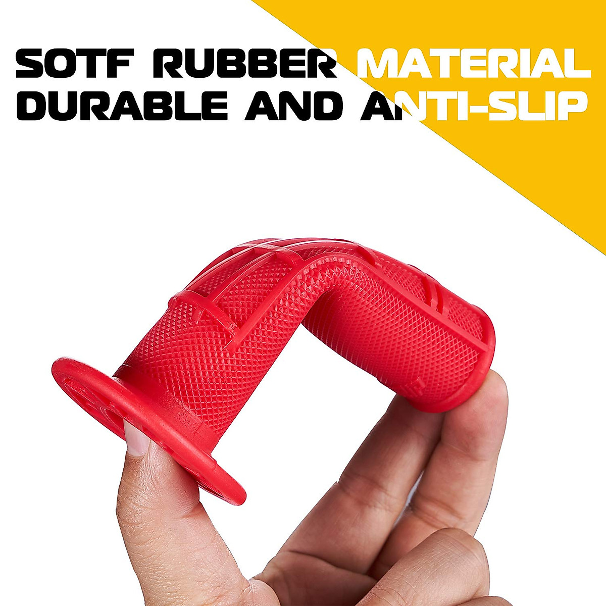 APPYU 78 ATV Grips Universal Handlebar Grips Soft Rubber Motorcycle Grip for ATV Polaris Thumb Throttle Kid Youth 4 Wheeler Quad 400ex Trx200 Trx250 Trx300 Trx350 (Red)