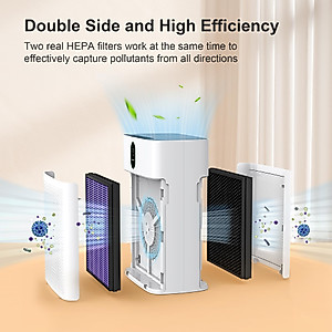 MORENTO 2 Pack HY4866 Genuine Air Purifier Replacement Filter for HY4866 Air Purifier, Multifunction Version