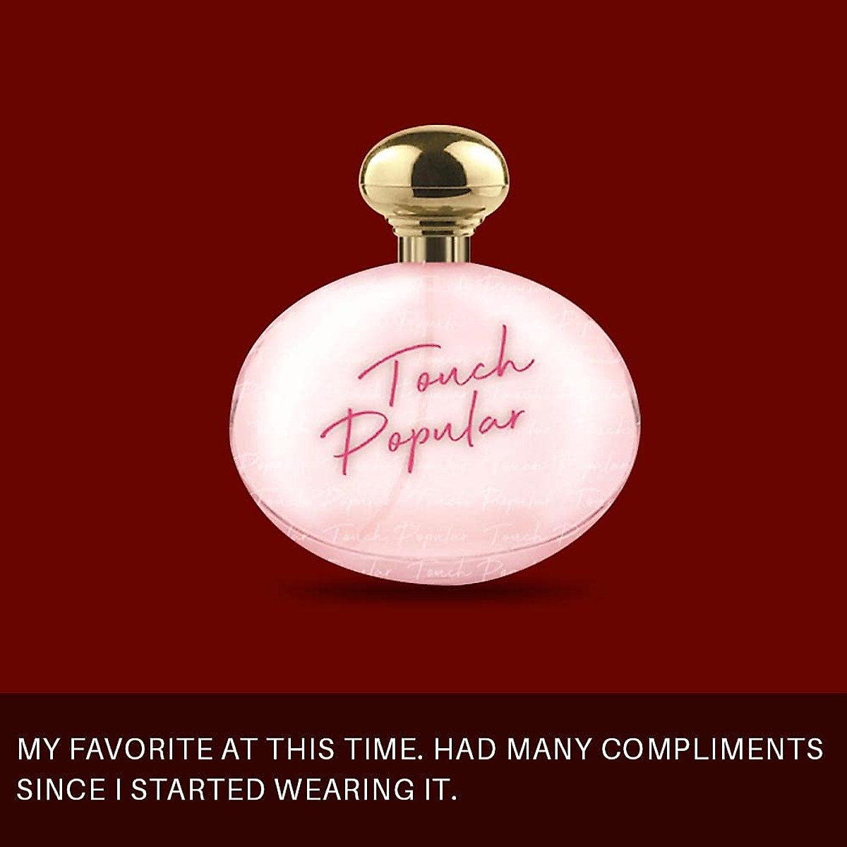 Touch Popular Eau De Parfum Spray Perfume, Fragrance For Women- Daywear, Casual Daily Cologne Set with Deluxe Suede Pouch- 3.4 Oz Bottle- Ideal EDP Beauty Gift for Birthday, Anniversary