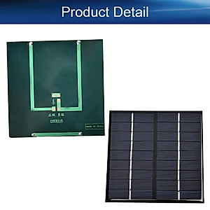 Bettomshin 1Pc 9V 2W Mini Solar Panels Cells, Polycrystalline Solar Cells Micro Solar Panel Module for Light Electric Toys Solar Battery Charger DIY Solar Syatem Kits (4.53" x 4.53"/115mm x 115mm)