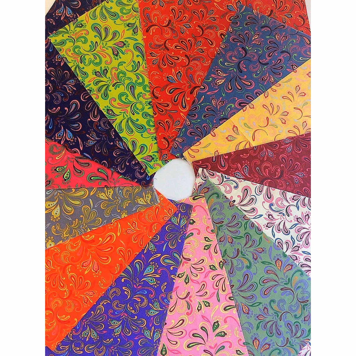 5 Inch 102 Pcs Quilt Squares Charm Pack 100% Cotton Fabric Fleur De LIs Bright